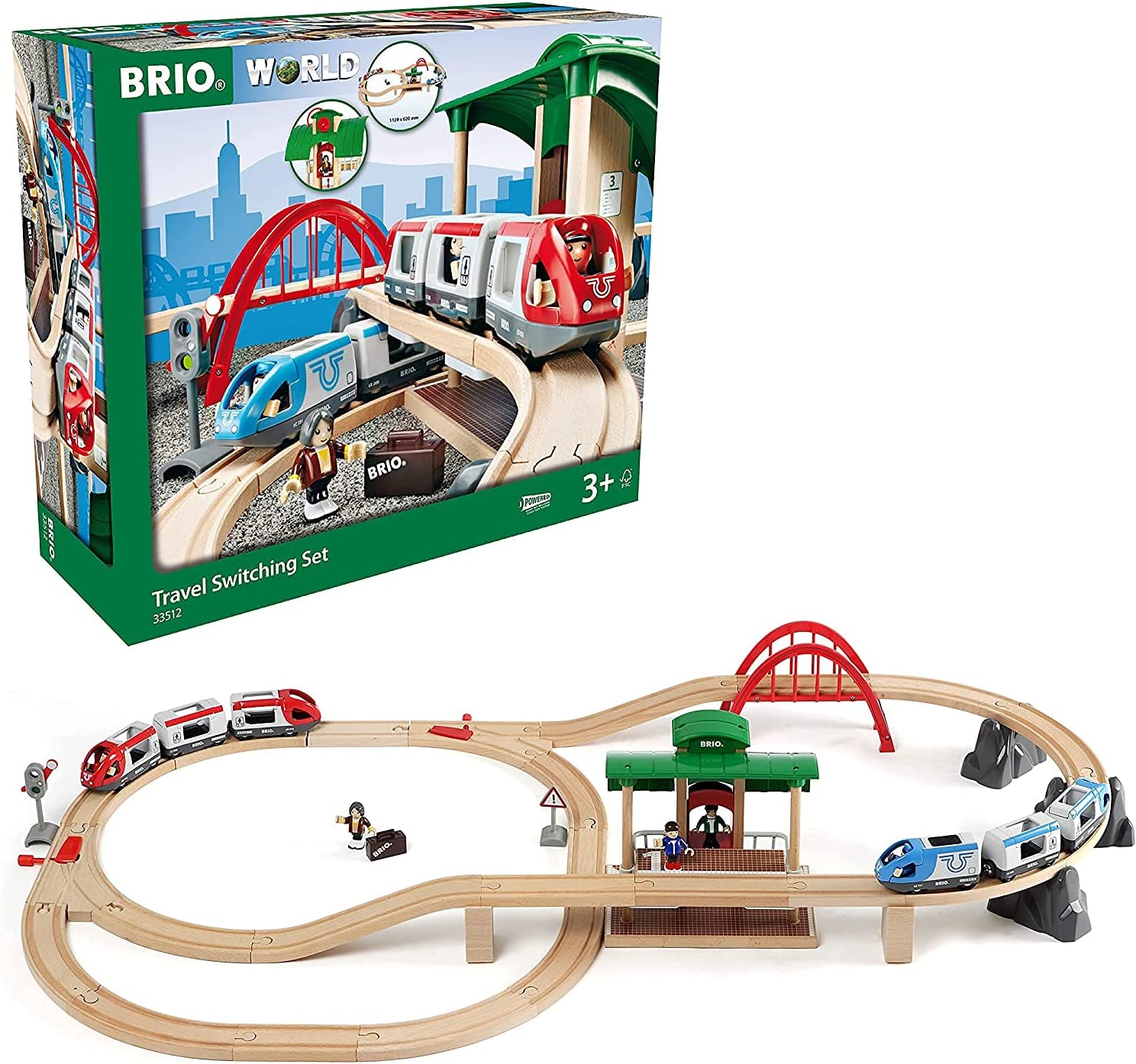 Brio 33512 BRIO World - Travel Switching Set – Rails