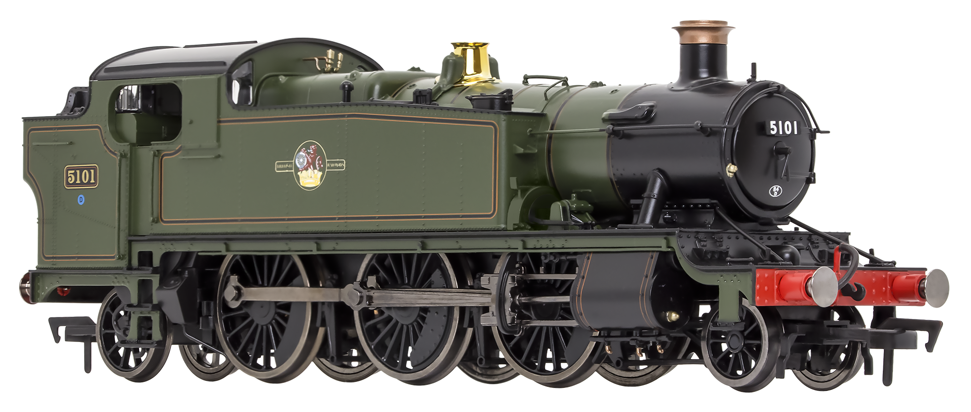 Dapol Large Prairie 5101 Lined BR Green Late Crest Steam Locomotive ...