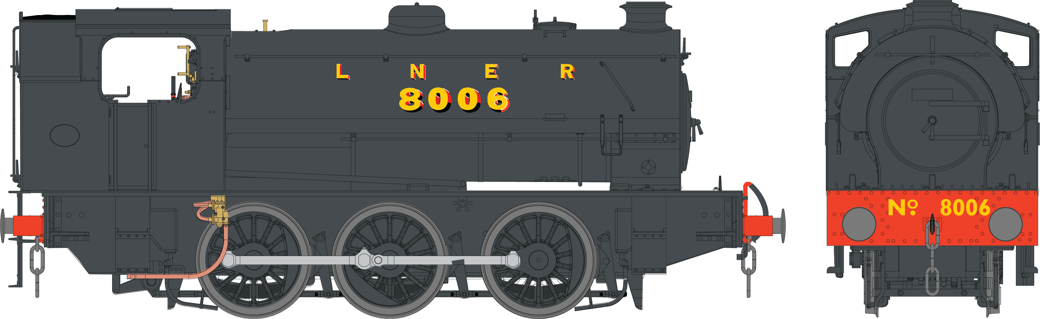 Dapol J94 Austerity LNER Black 8006 0-6-0 locomotive – Rails of Sheffield