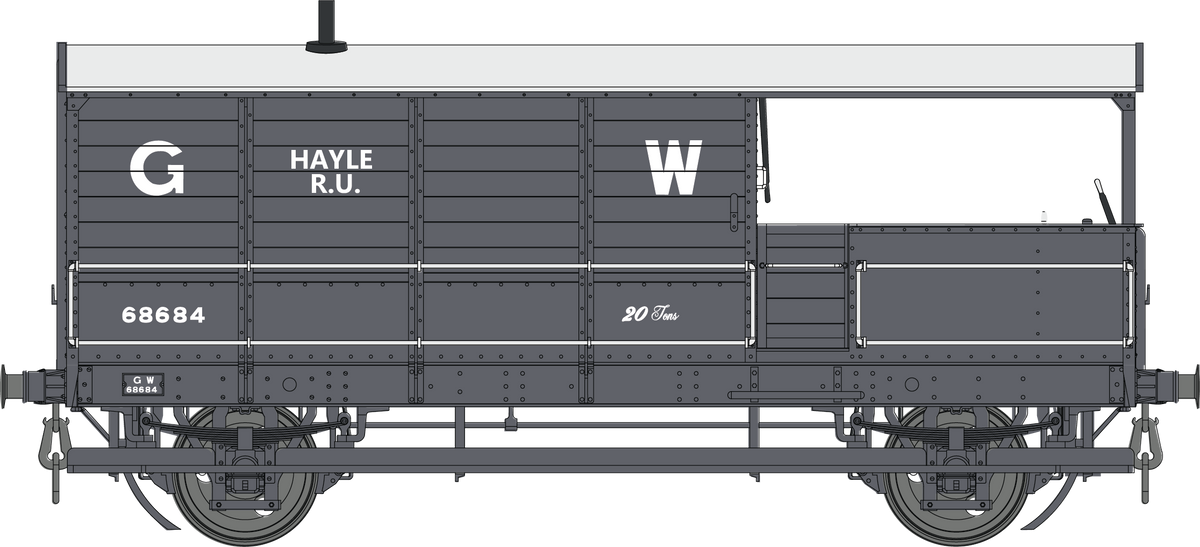 Dapol 7F-300-002 Great Western Toad Brake Van Diagram AA15 Grey 68684 ...