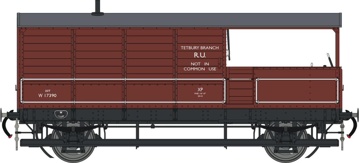 Dapol 7F-300-009 Great Western Toad Brake Van Diagram AA21 Bauxite ...