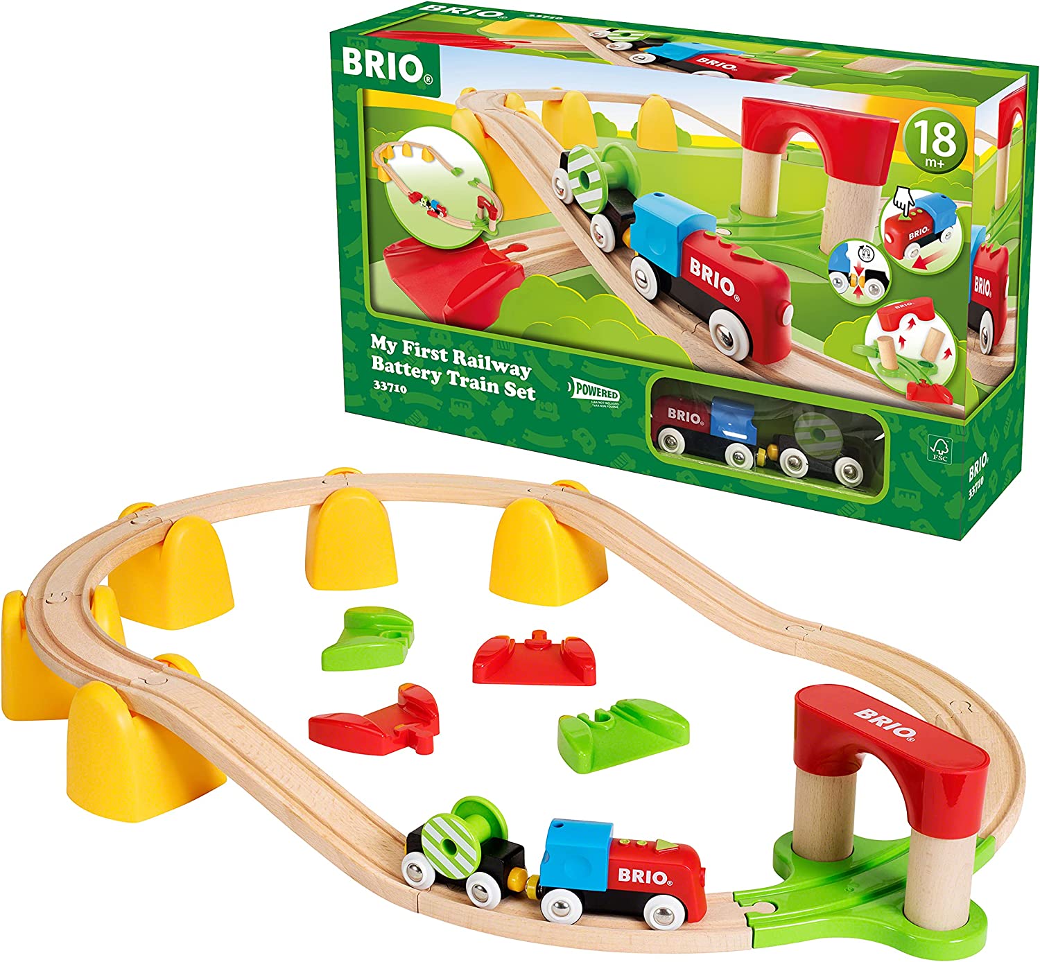 Brio BRIO WORLD - My First Railway Battery Operated Train Set – Rails ...