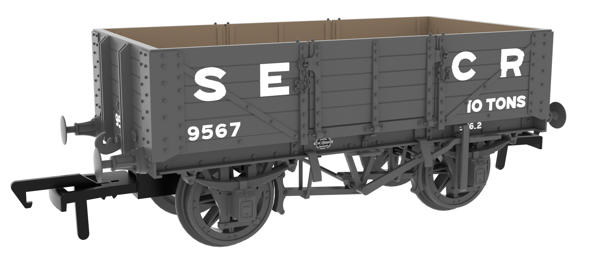 Rapido Trains UK 824015 SER/SECR 5-plank 10 ton open wagon - – Rails