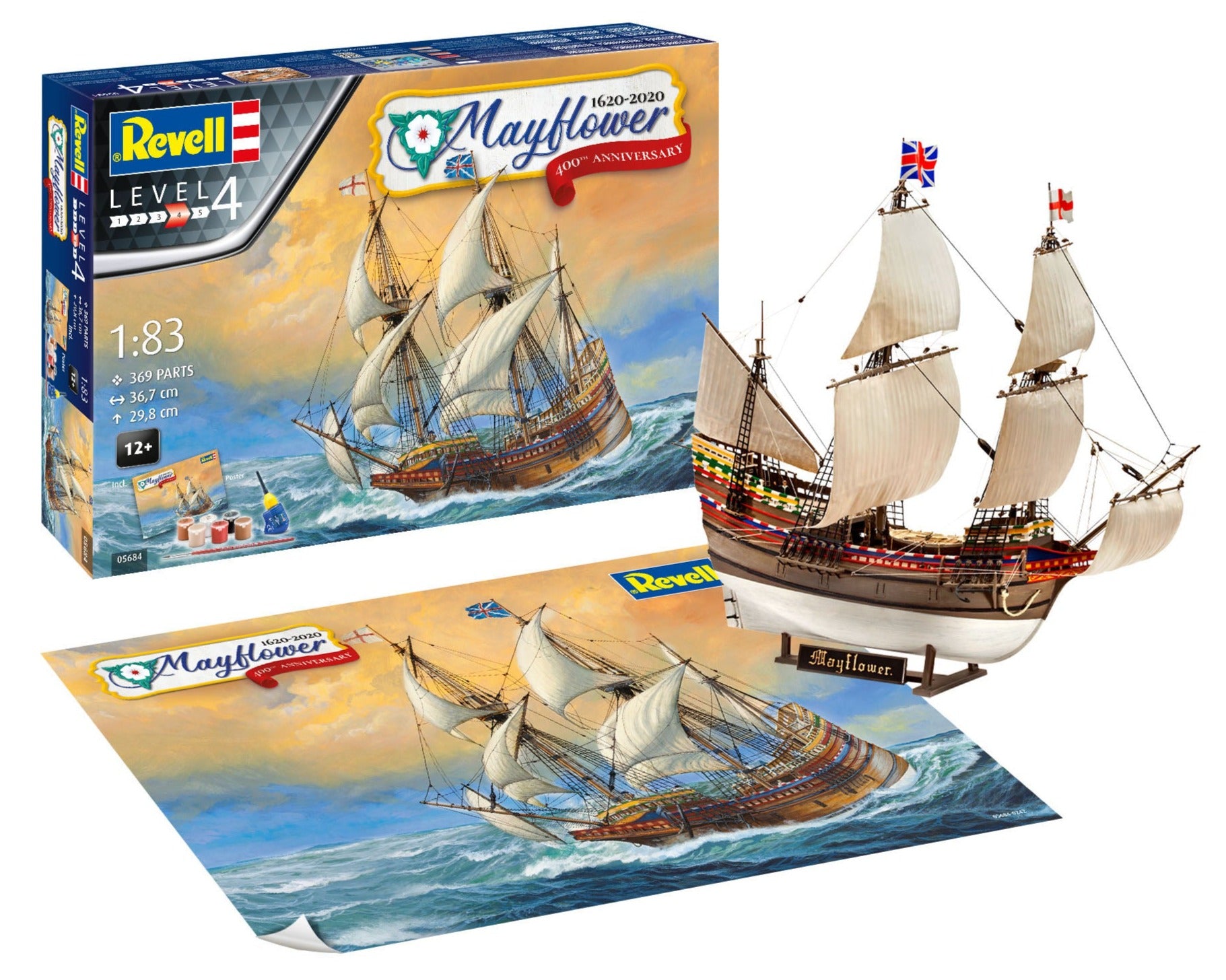 Revell 05684 Mayflower 400th Anniversary Gift Set (1:83 – Rails