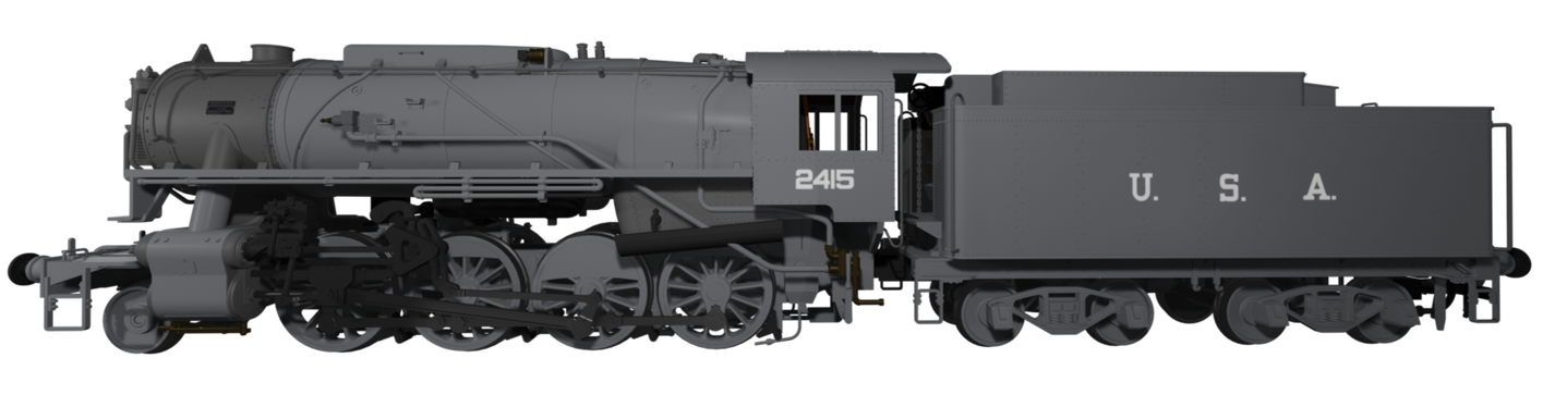 Rapido Trains UK 926002 USATC S160 2-8-0 LMS Wartime Dark – Rails