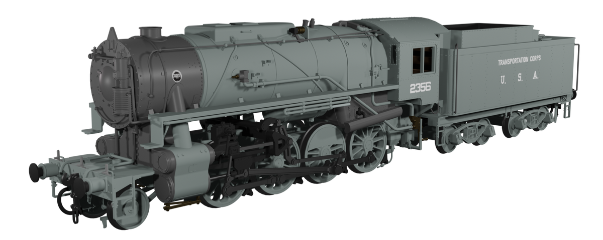 Rapido Trains UK 926004 USATC S160 2-8-0 SR Wartime Light Grey with ...