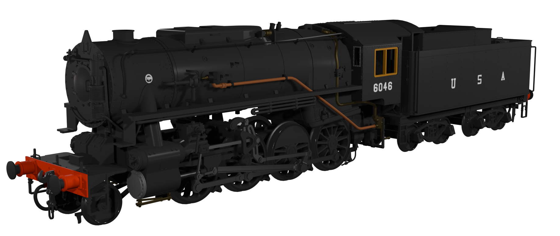 Rapido Trains UK 926007 USATC S160 2-8-0 Black U.S.A on Tender No.6046 ...
