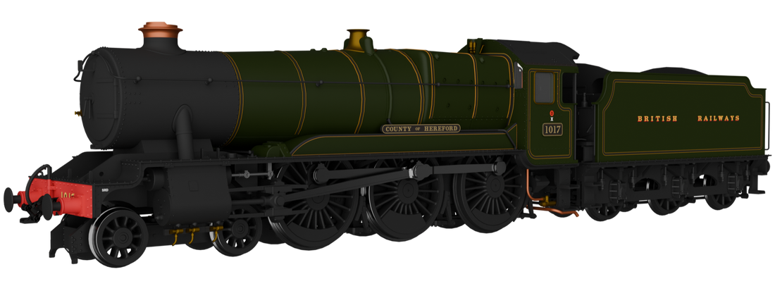 Rapido Trains UK GWR County No.1017 'County of Hereford' BR (Egyptian ...