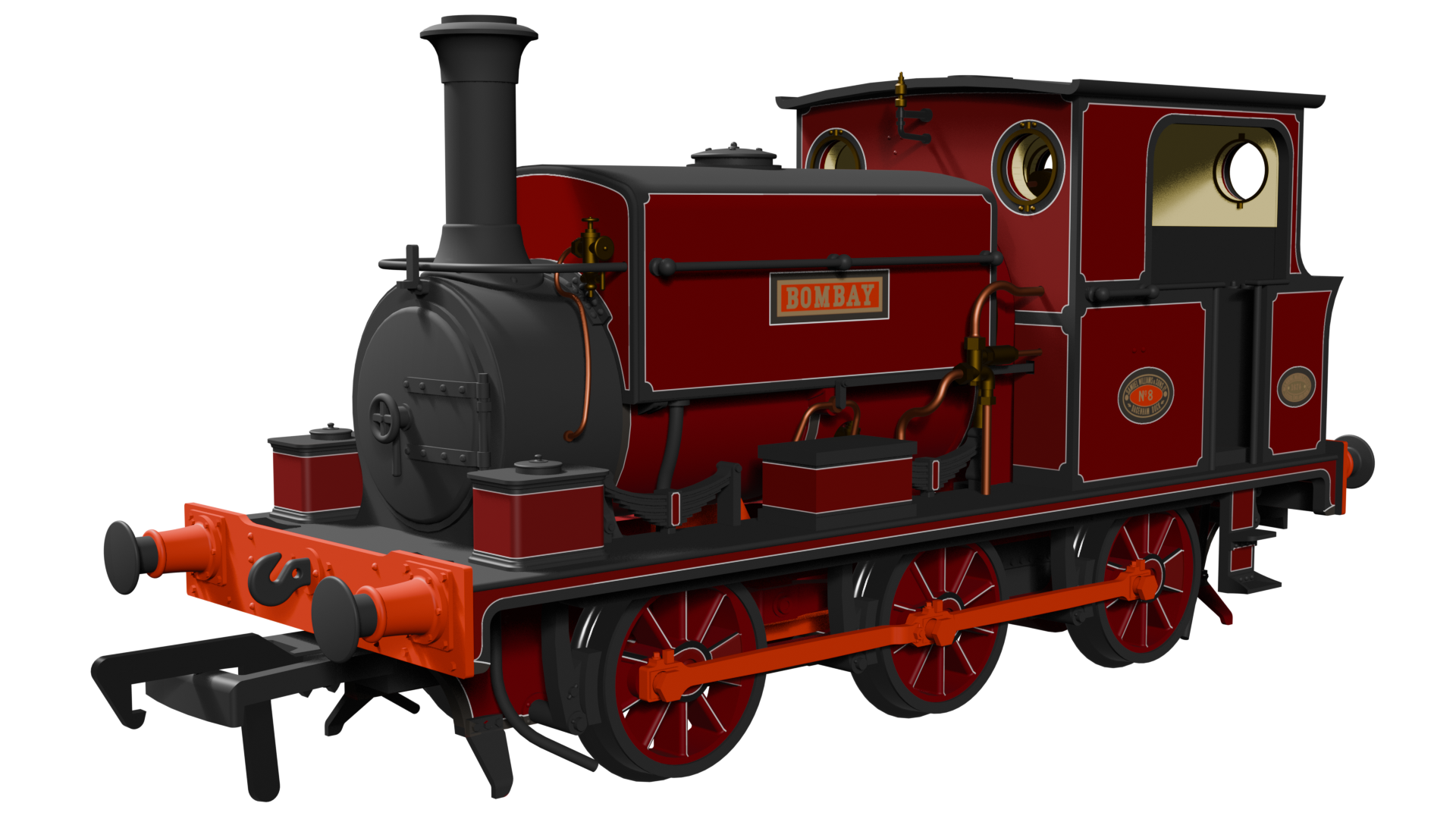 Rapido Trains UK Manning Wardle L Class 'Bombay' in Lined Red 0-6-0ST ...
