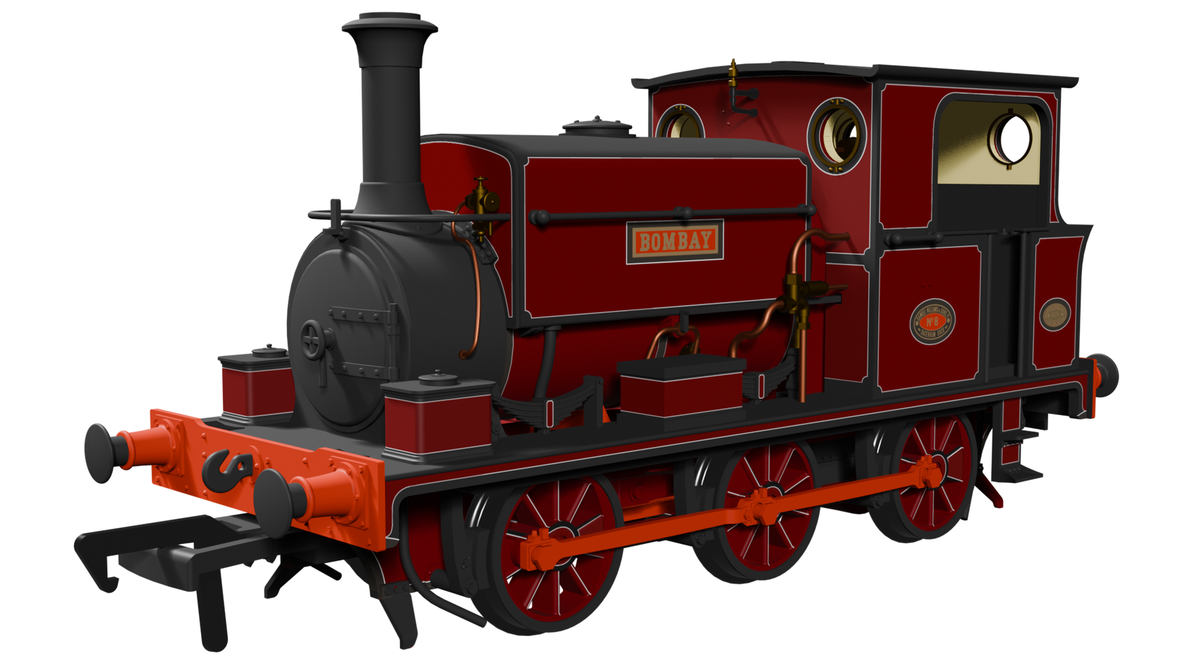 Rapido Trains UK Manning Wardle L Class 'Bombay' in Lined Red 0-6-0ST ...