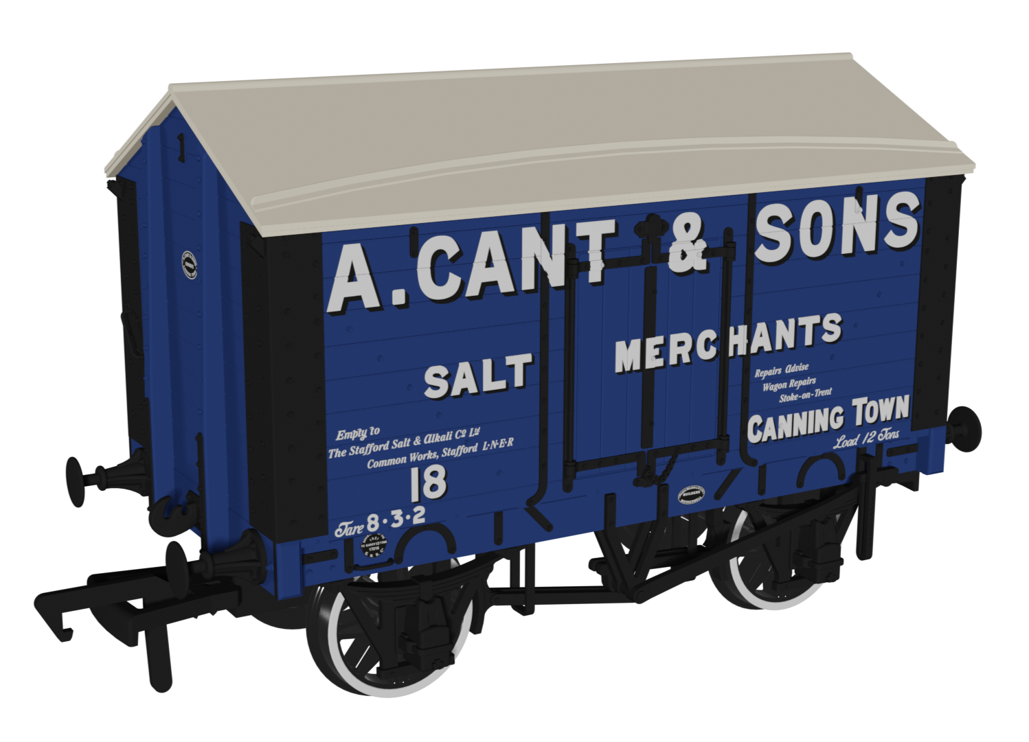 Rapido Trains UK 967601 RCH 1907 Private Owner Salt Van - A. – Rails