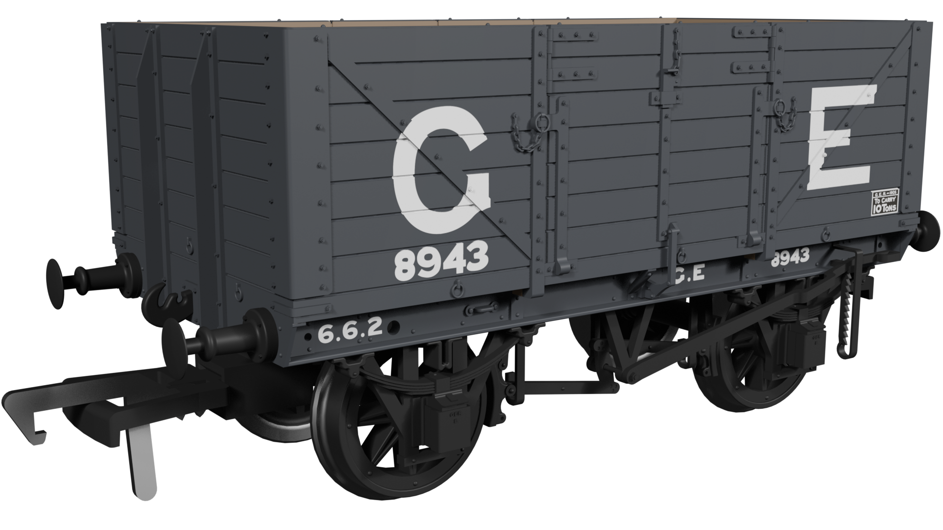Rapido Trains UK 973002 GER Dia.48 7-Plank Open Wagon GER – Rails