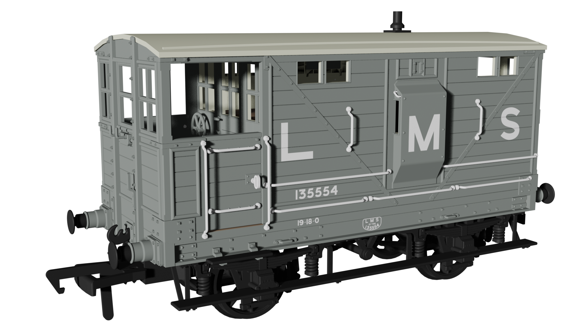 Rapido Trains UK 987003 LNWR D17b Brake - LMS (pre-36) – Rails
