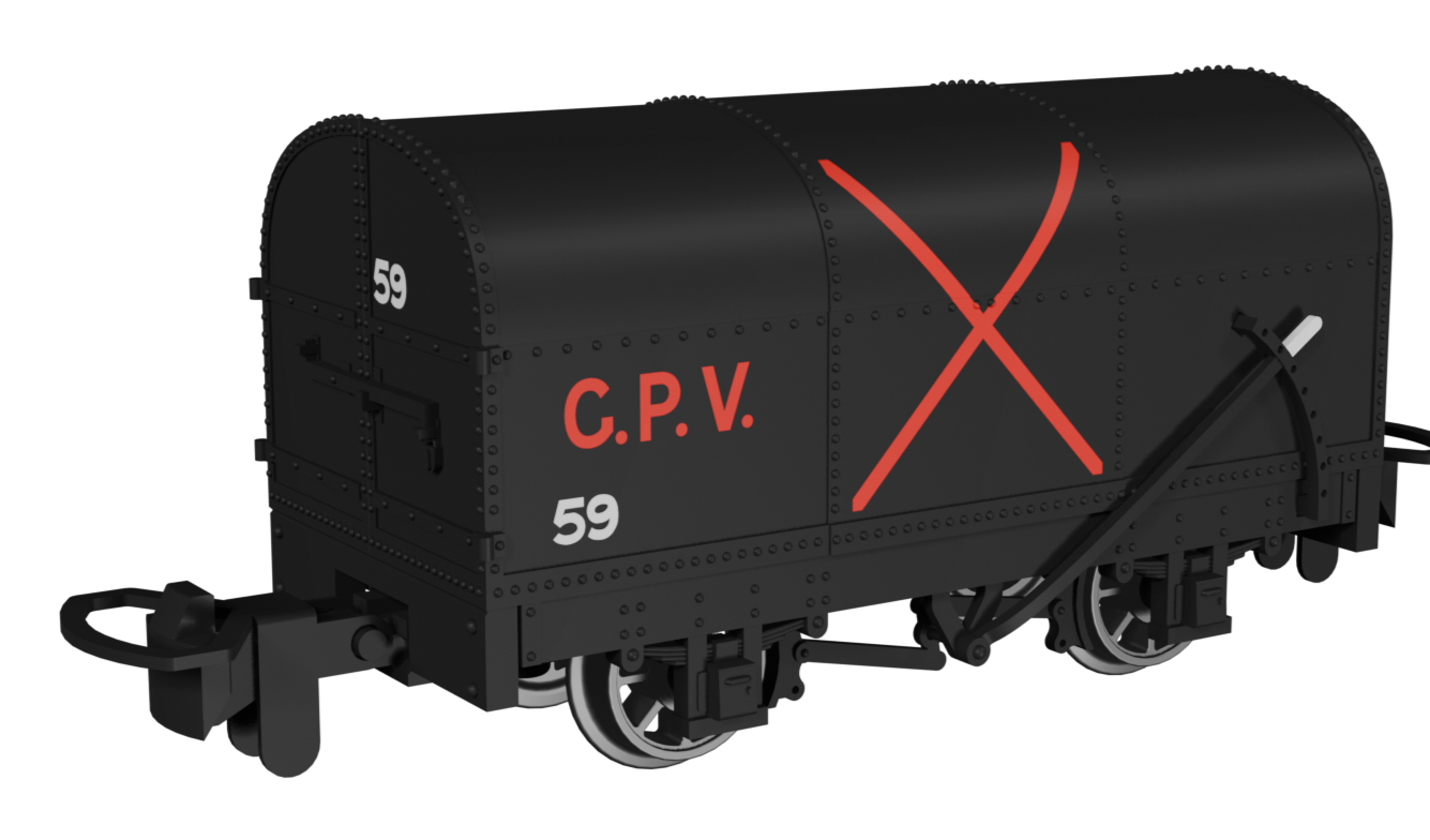 Rapido Trains UK 990202 Gunpowder Van - Black with Red Cross – Rails