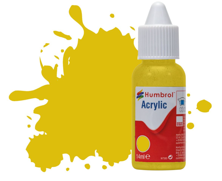 Humbrol DB0081 Acrylic Dropper Bottle - No 81 Pale Yellow - Matt - 14ml ...