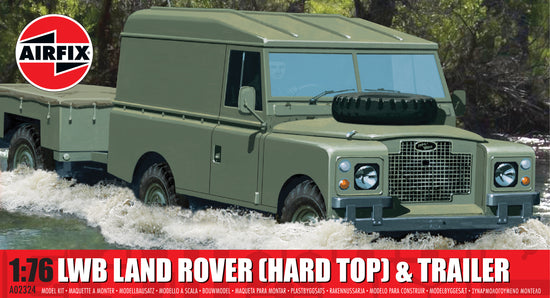Airfix A02324 LWB Land Rover (Hard Top) & Trailer Model – Rails