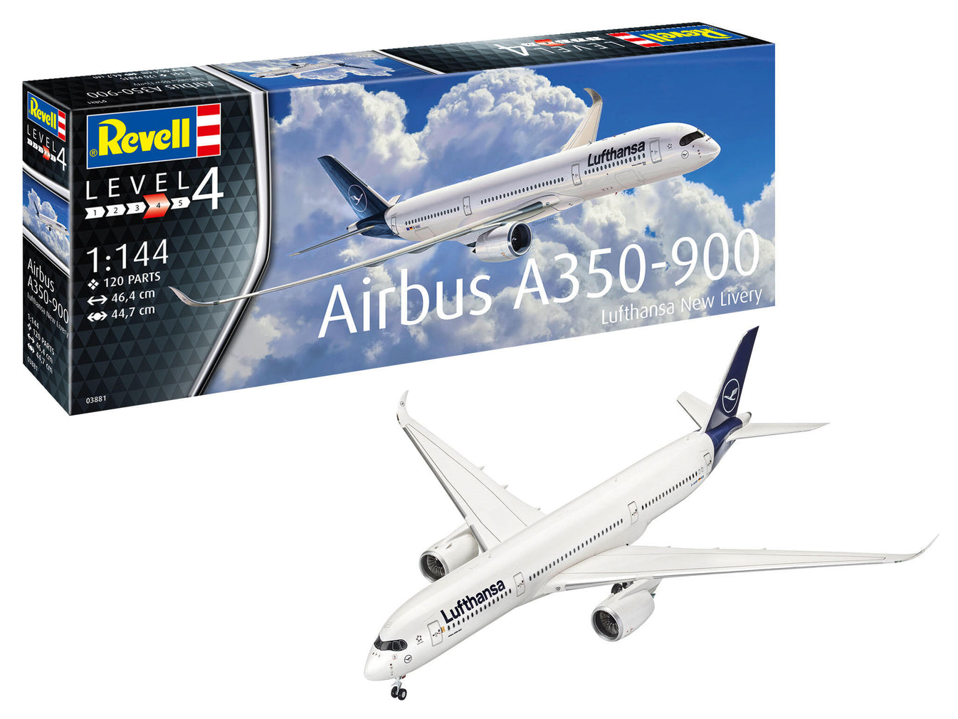 Revell 03881 Airbus A350-900 "Lufthansa" New Livery – Rails