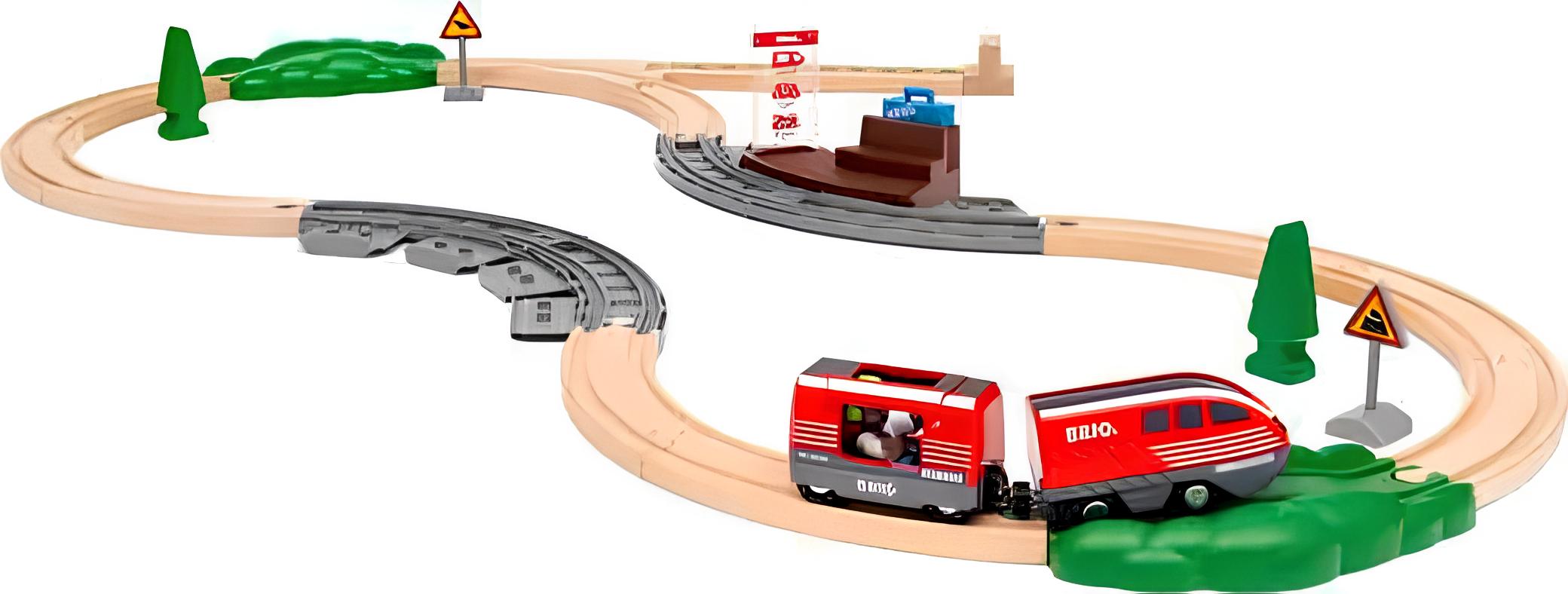 Brio 36102 BRIO World Railway Set Pull Back Train Set – Rails