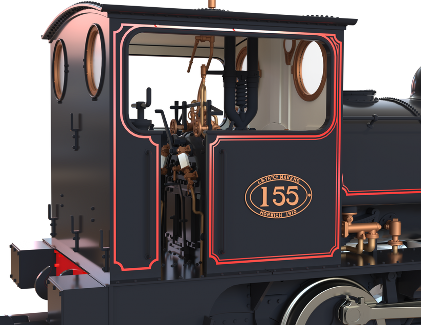 Clark Railworks C1020 LYR 'Pug' 0-4-0ST 155 LYR Lined – Rails