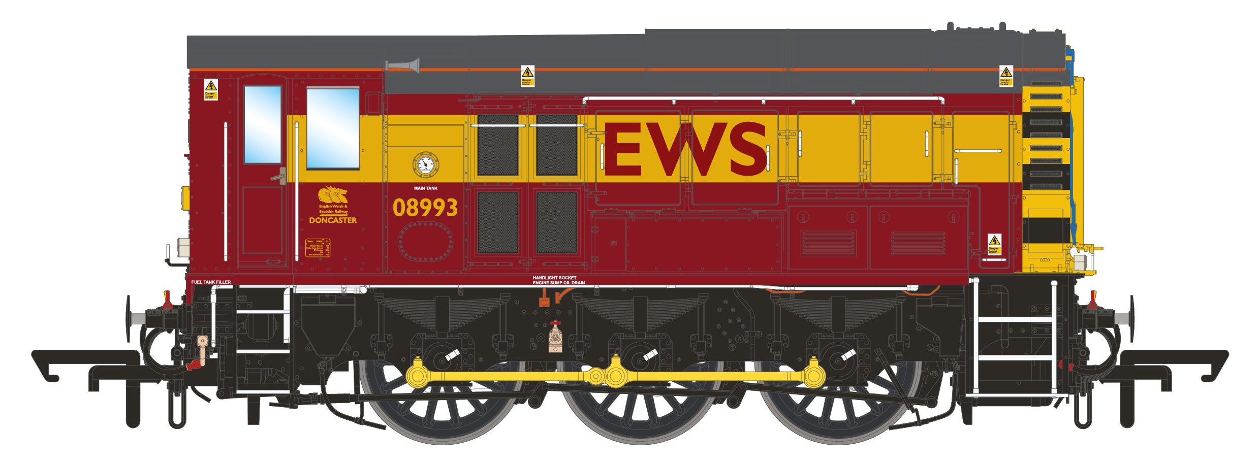 Accurascale ACC3197 Class 08/9 EWS Maroon 08993 Diesel – Rails