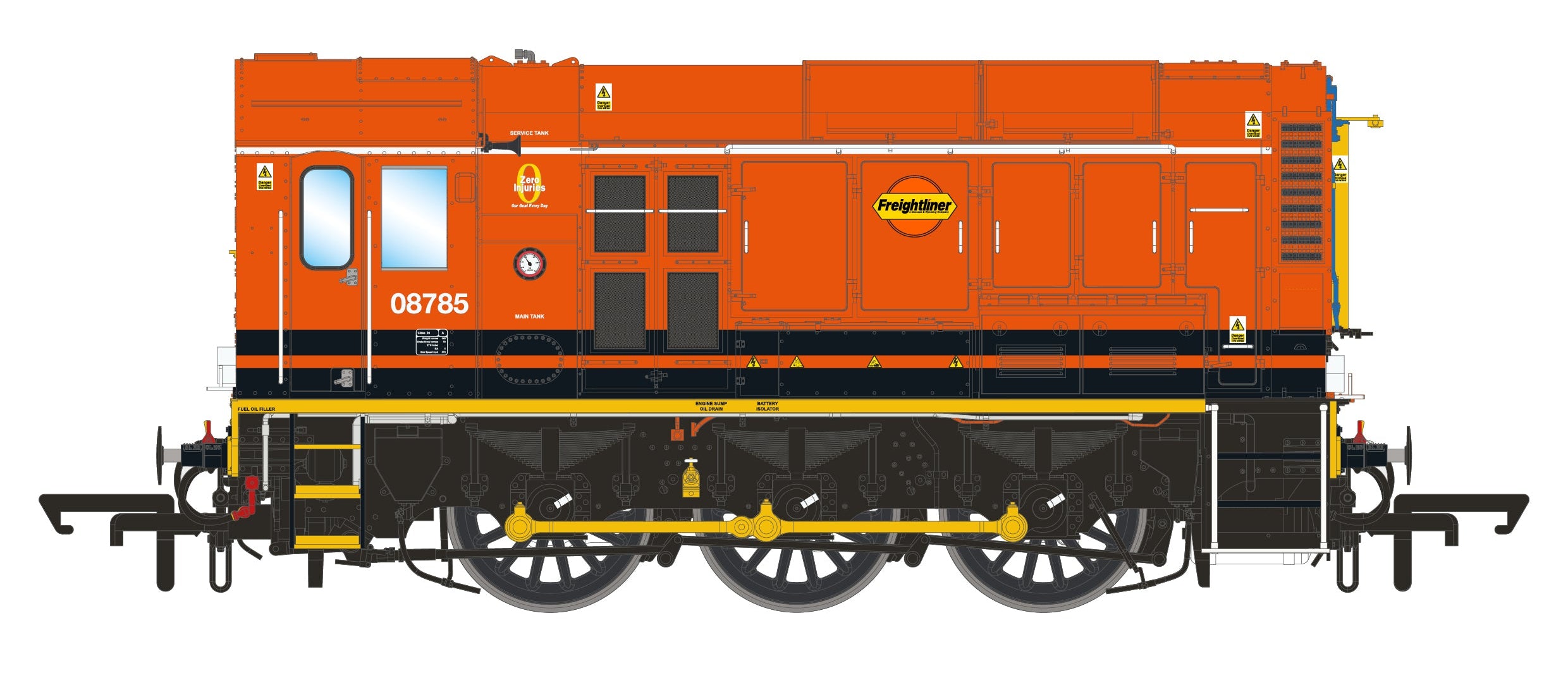 Accurascale ACC3195 Class 08 Freightliner/G&W Orange – Rails