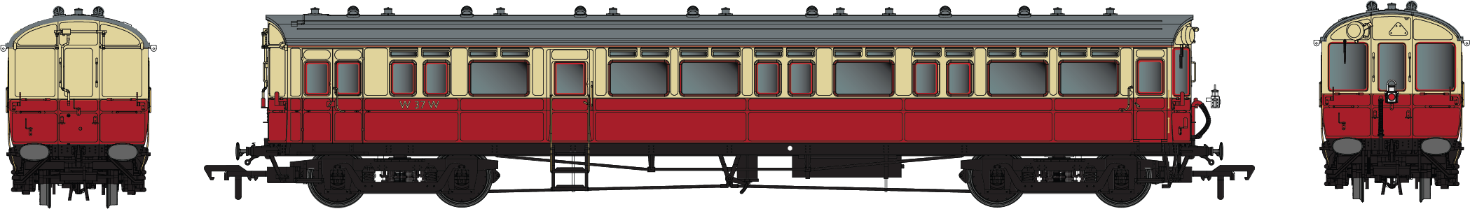 Dapol Autocoach BR W37W Carmine & Cream - DCC Fitted – Rails of Sheffield