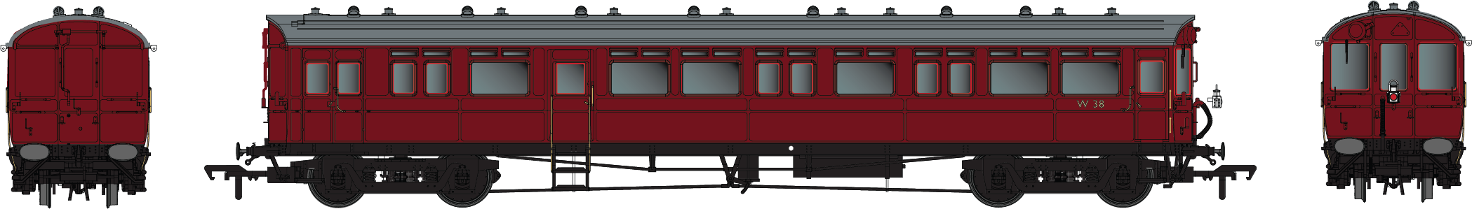 Dapol Autocoach BR W38 Maroon - DCC Sound – Rails of Sheffield