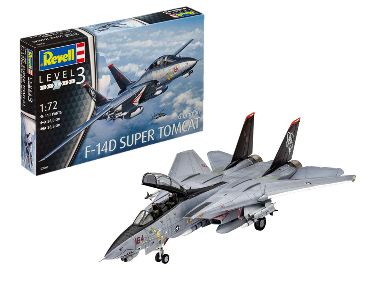Revell 03960 Grumman F 14d Super Tomcat Model Kit Rails
