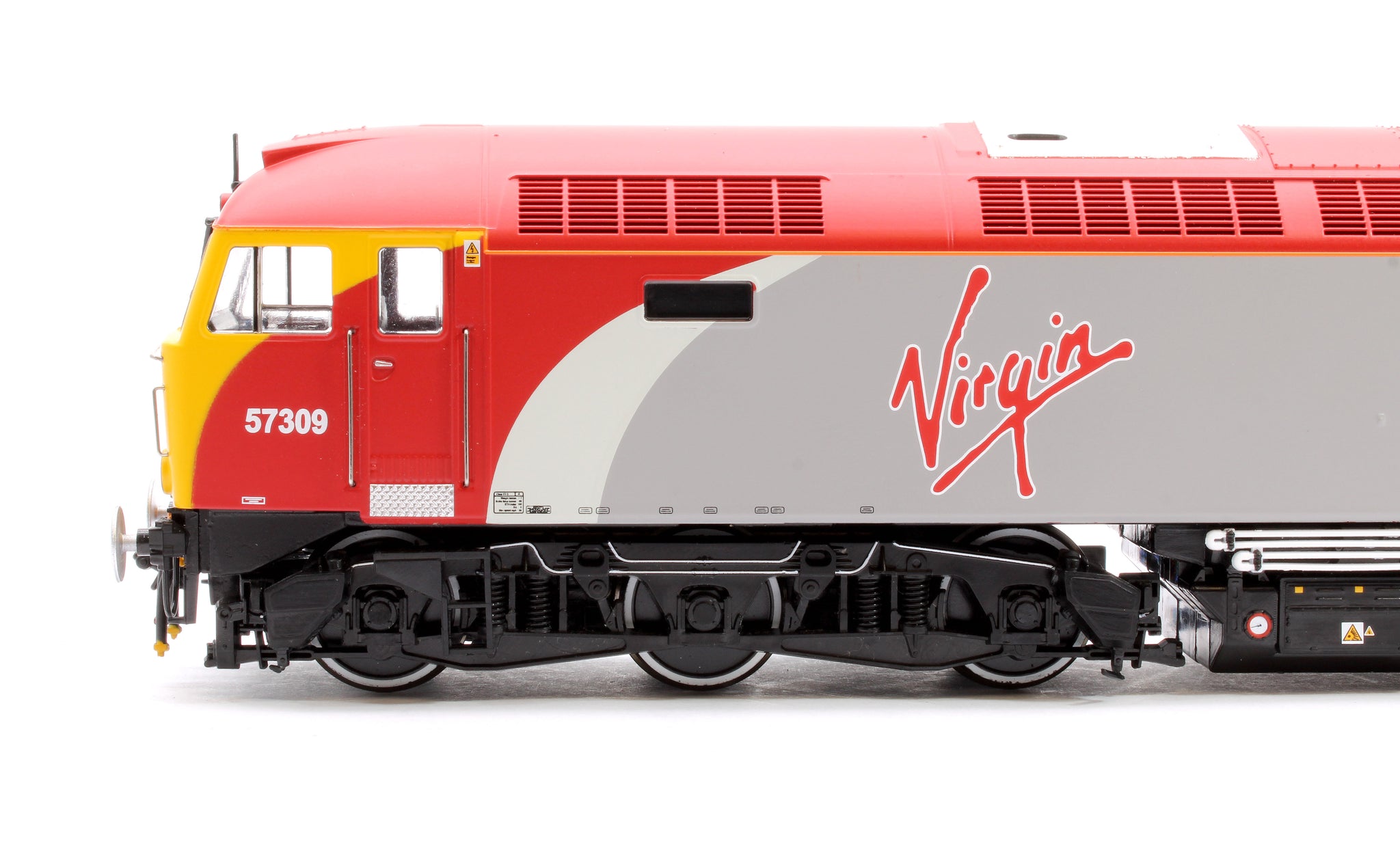 Heljan 5707 Class 57 Virgin Silver/Red 57309 Brains Diesel Locomotive ...