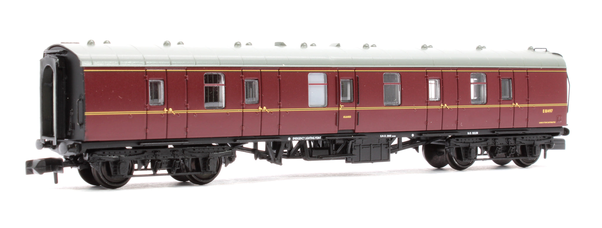 Graham Farish 374-036D BR Mk1 BG Brake Gangwayed BR Maroon No. E81497 ...