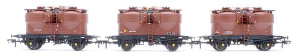 Clark Railworks C3041 Set of 3 Prestwin Silo Wagons in BR – Rails
