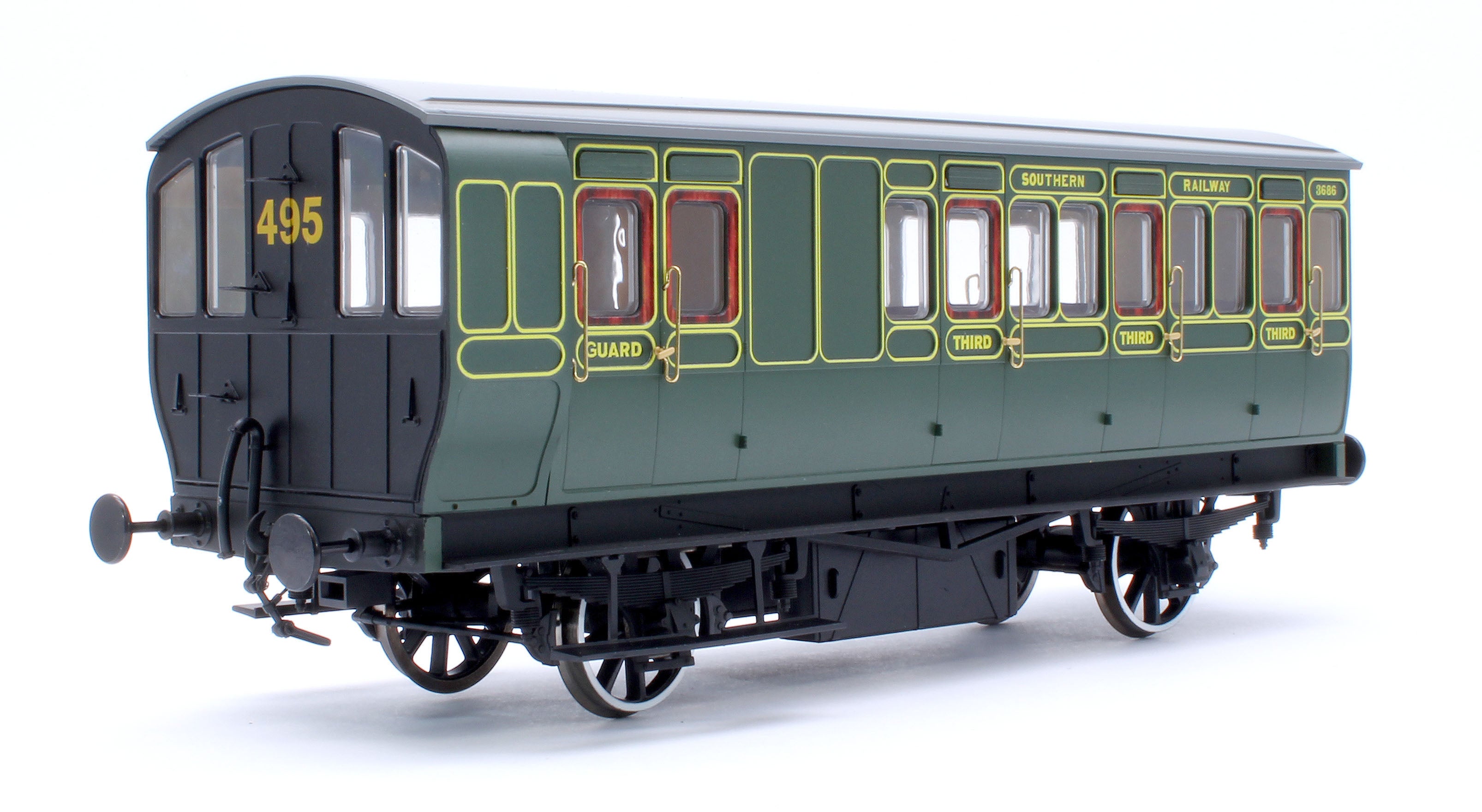 Dapol 7P-020-553 Stroudley 4 Wheel Electrically Lit Brake 3rd – Rails