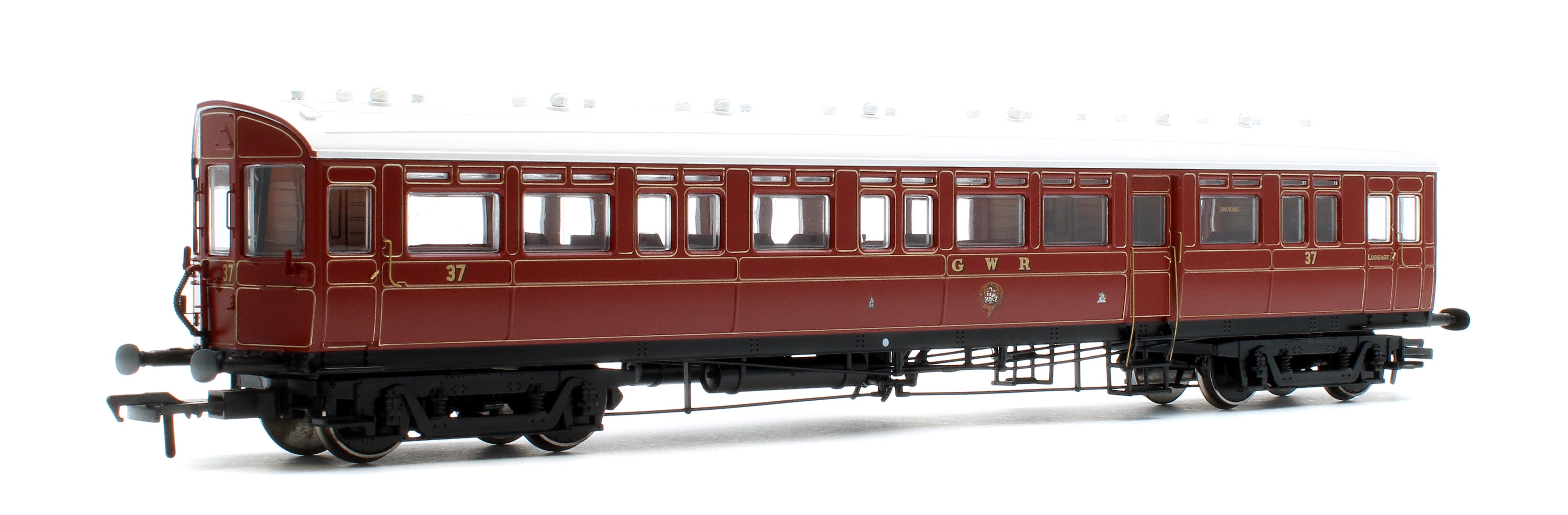 Dapol 4P-004-001 Autocoach GWR 37 Lined Crimson Lake – Rails
