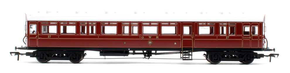 Dapol 4P-004-001S Autocoach GWR 37 Lined Crimson Lake - DCC – Rails