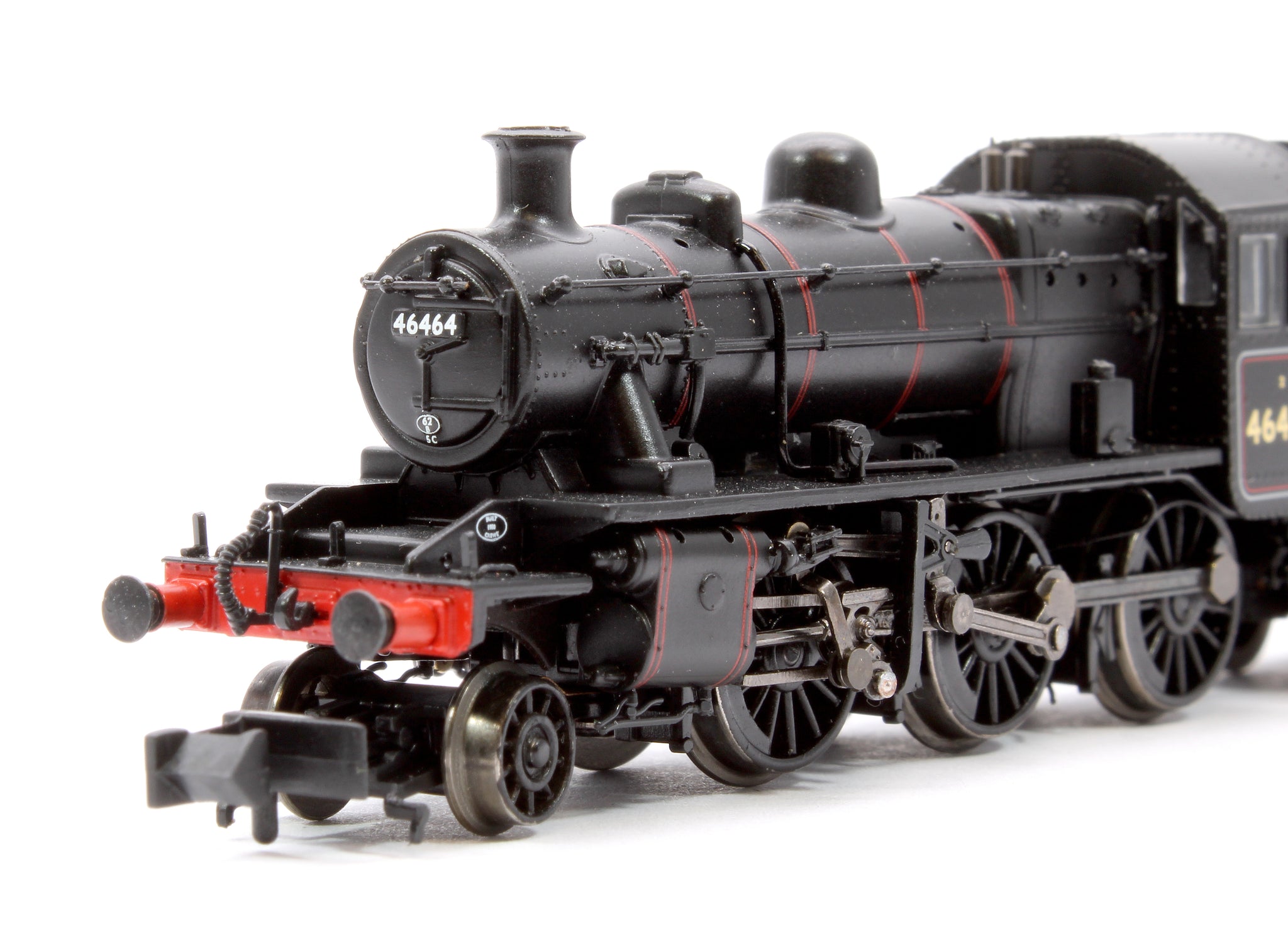 Graham Farish 372-628B LMS Ivatt 2MT 46464 BR Lined Black (Late Crest ...