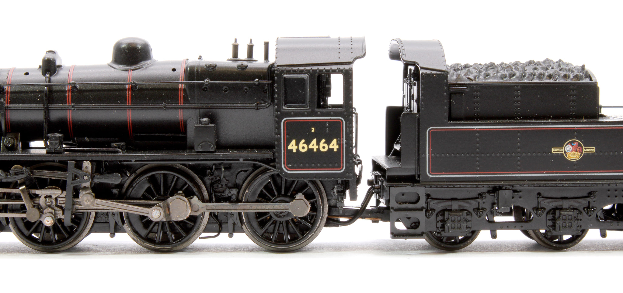 Graham Farish 372-628B LMS Ivatt 2MT 46464 BR Lined Black (Late Crest ...