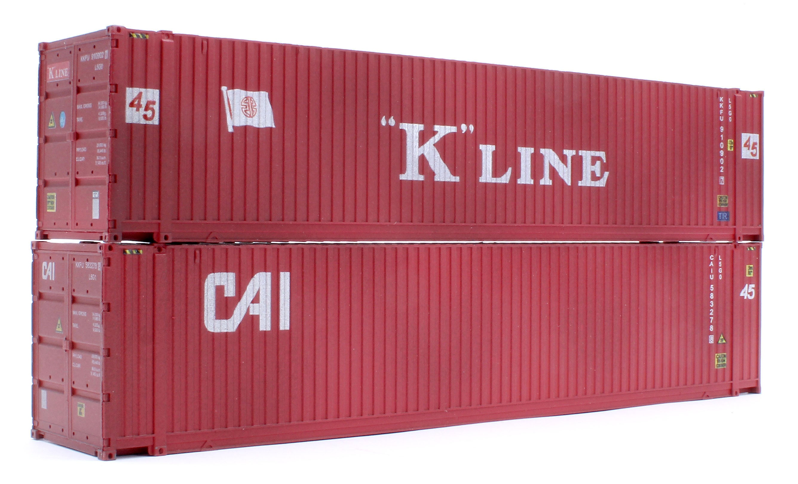 Dapol 4F-028-220 45ft High Cube Container K Line & Cai – Rails