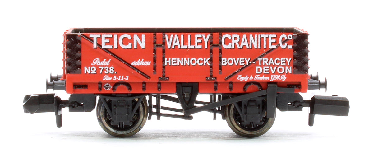 Peco NR-5005P 5 Plank Wagon, Teign Valley Granite, Bovey Tracey No.738 ...