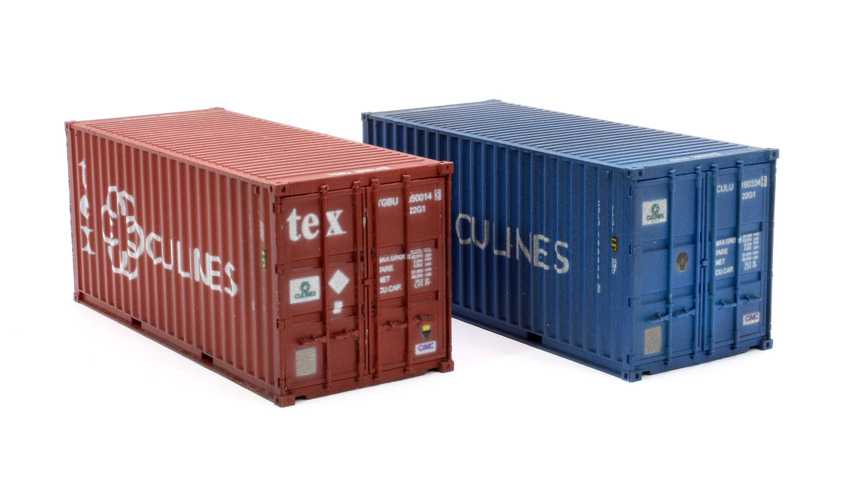 Dapol 4F-028-173 20ft' Container Culines 190334 2/ TBGU 350365 8 Twin ...