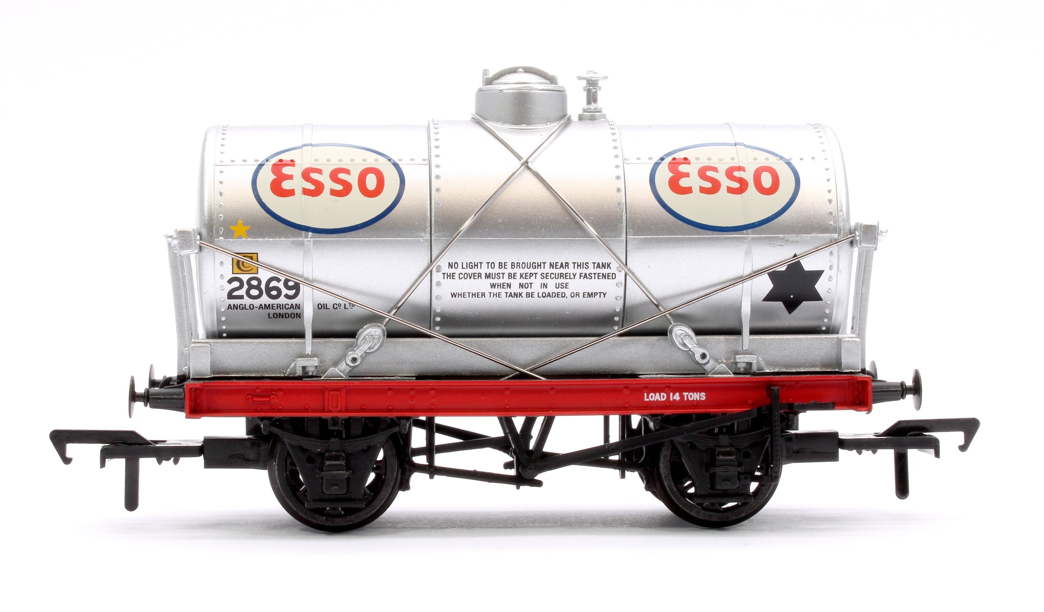 Bachmann 37-684B 14T Tank Wagon 'Esso' Silver No. 2869 – Rails of Sheffield