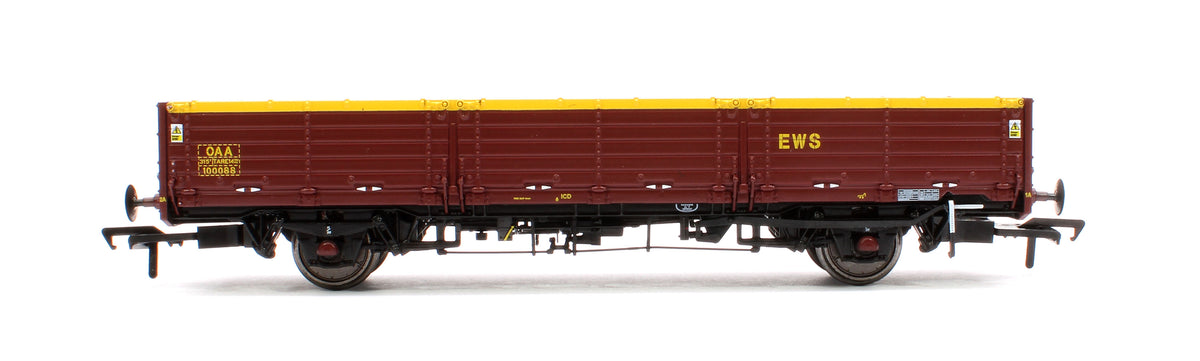 Rapido Trains UK 915017 BR ‘Open AB’ OAA Wagon No. 100088, EWS maroon ...