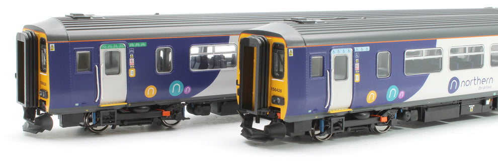 Realtrack RT156-412 Class 156 Northern White Livery 2 Car DMU – Rails