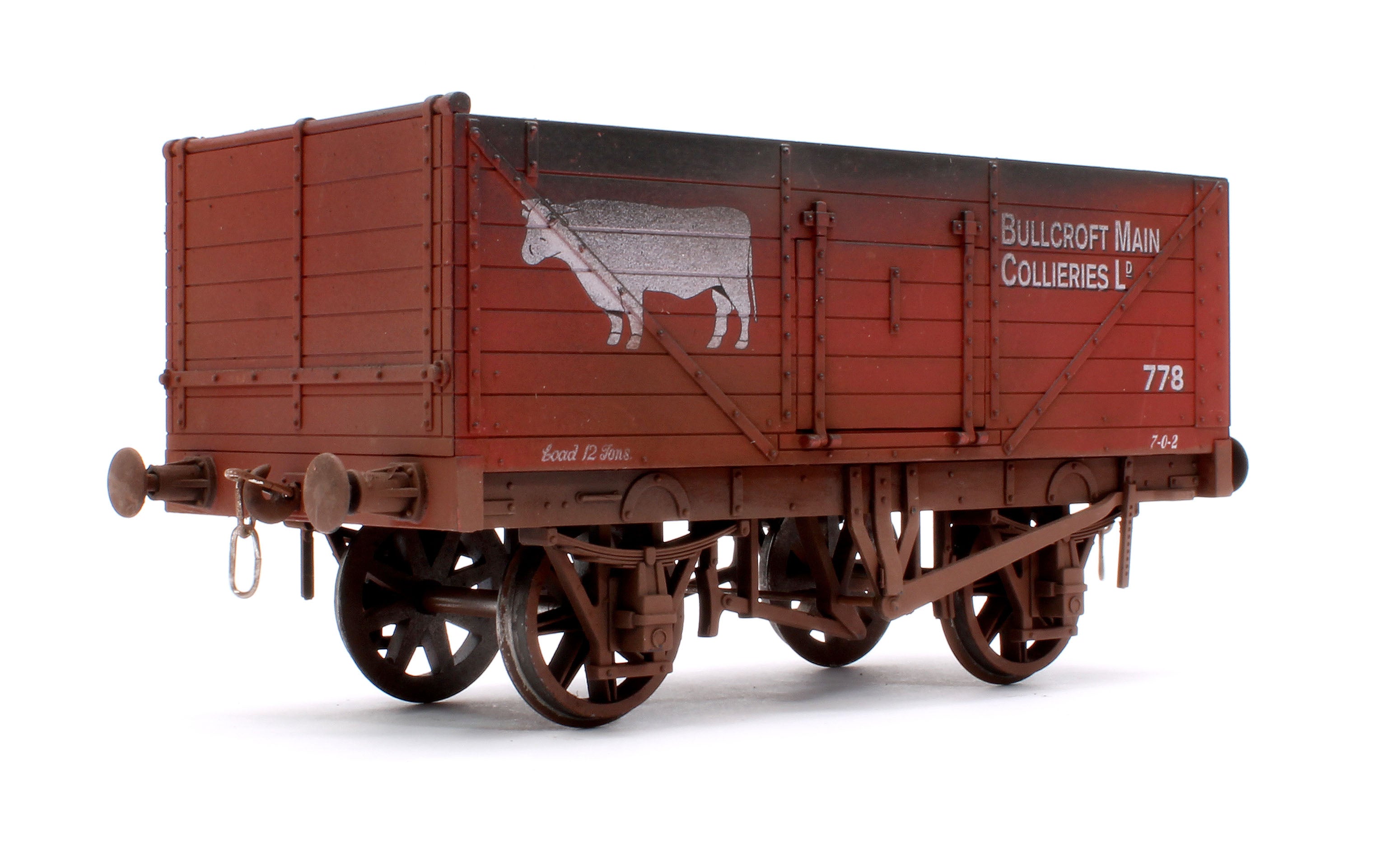 Kit Built Pre-Owned Kit Built 7 Plank Wagon 'Bullcroft Main Collieries ...