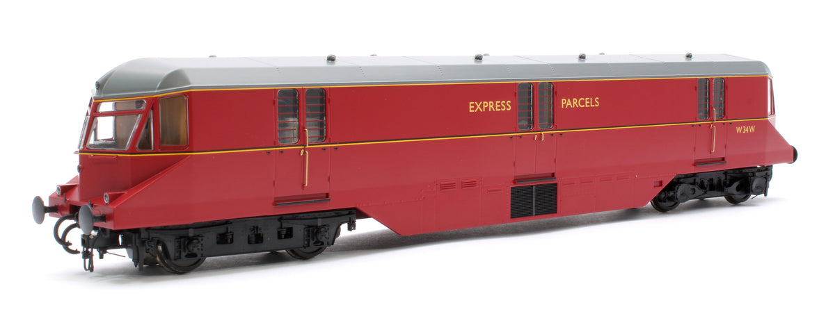 Heljan 19431 GWR Parcels Railcar BR ‘Express Parcels’ Crimson No. W34W ...