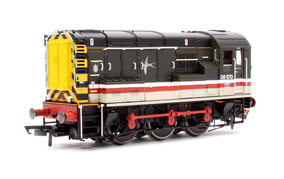 Hornby R30368 Class 08 BR Intercity Swallow 0-6-0 No. 08570 – Rails