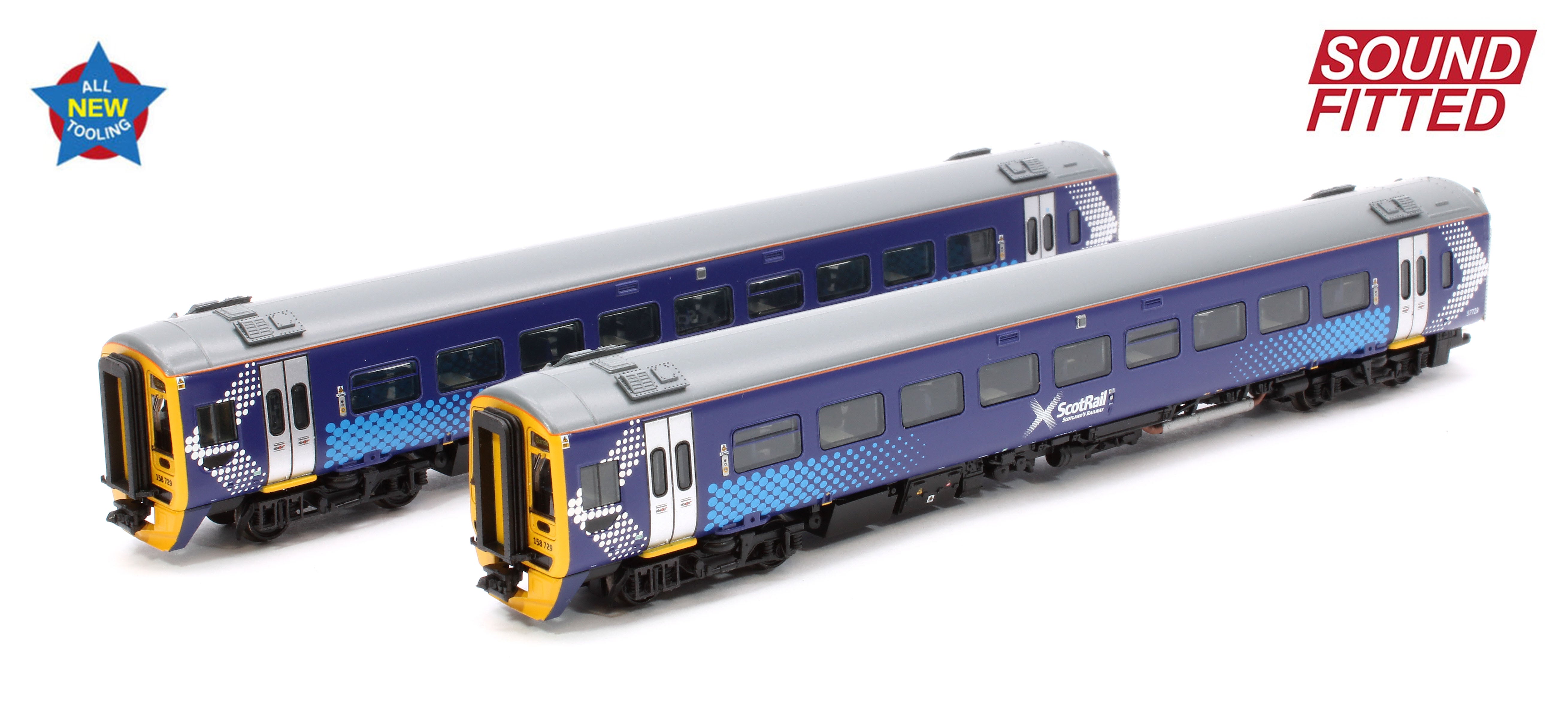 Graham Farish 371-851ASF Class 158 2-Car DMU 158729 ScotRail – Rails