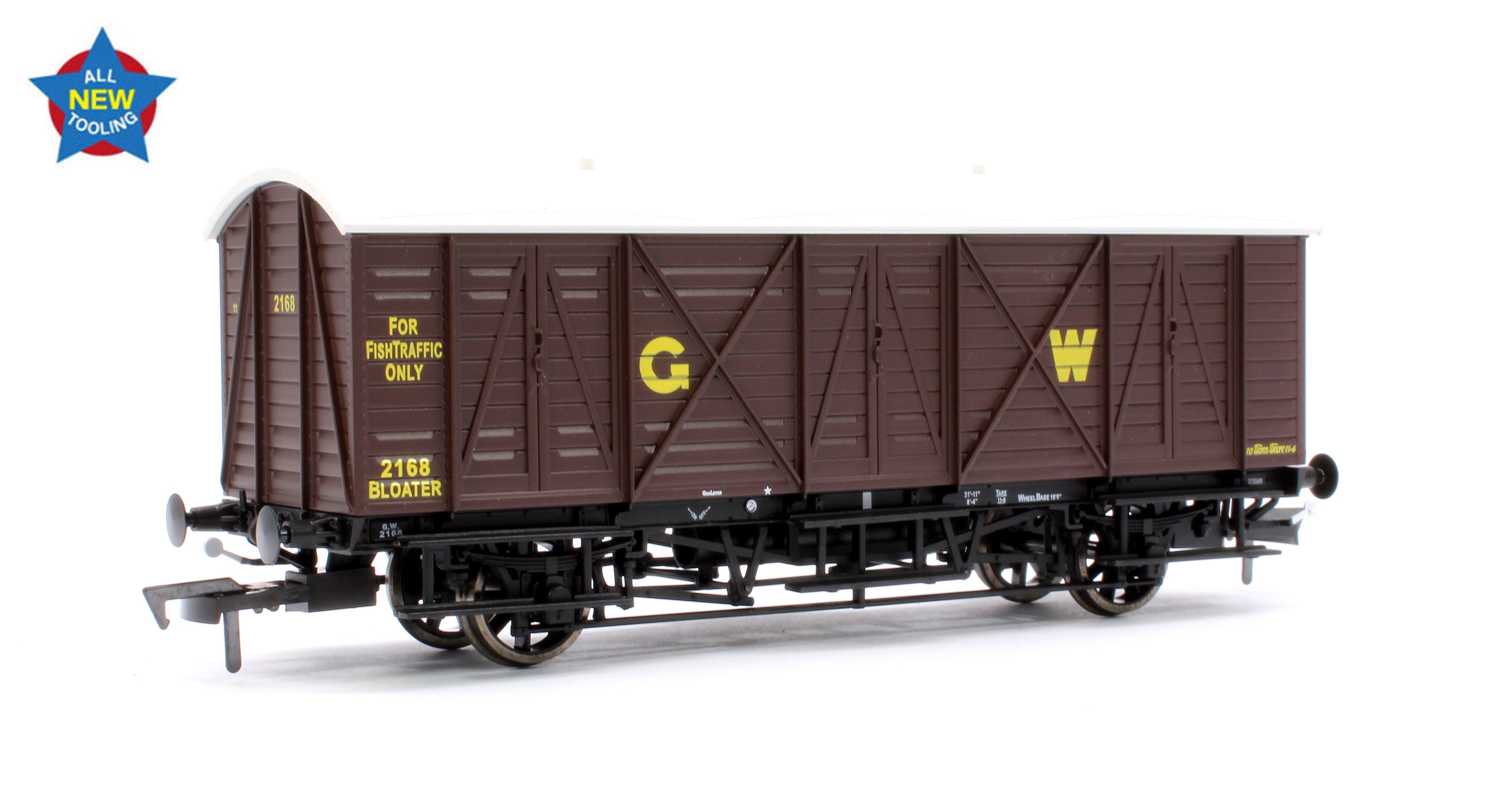 EFE Rail E87057 GWR 10T 'Bloater' Fish Van GWR Brown – Rails
