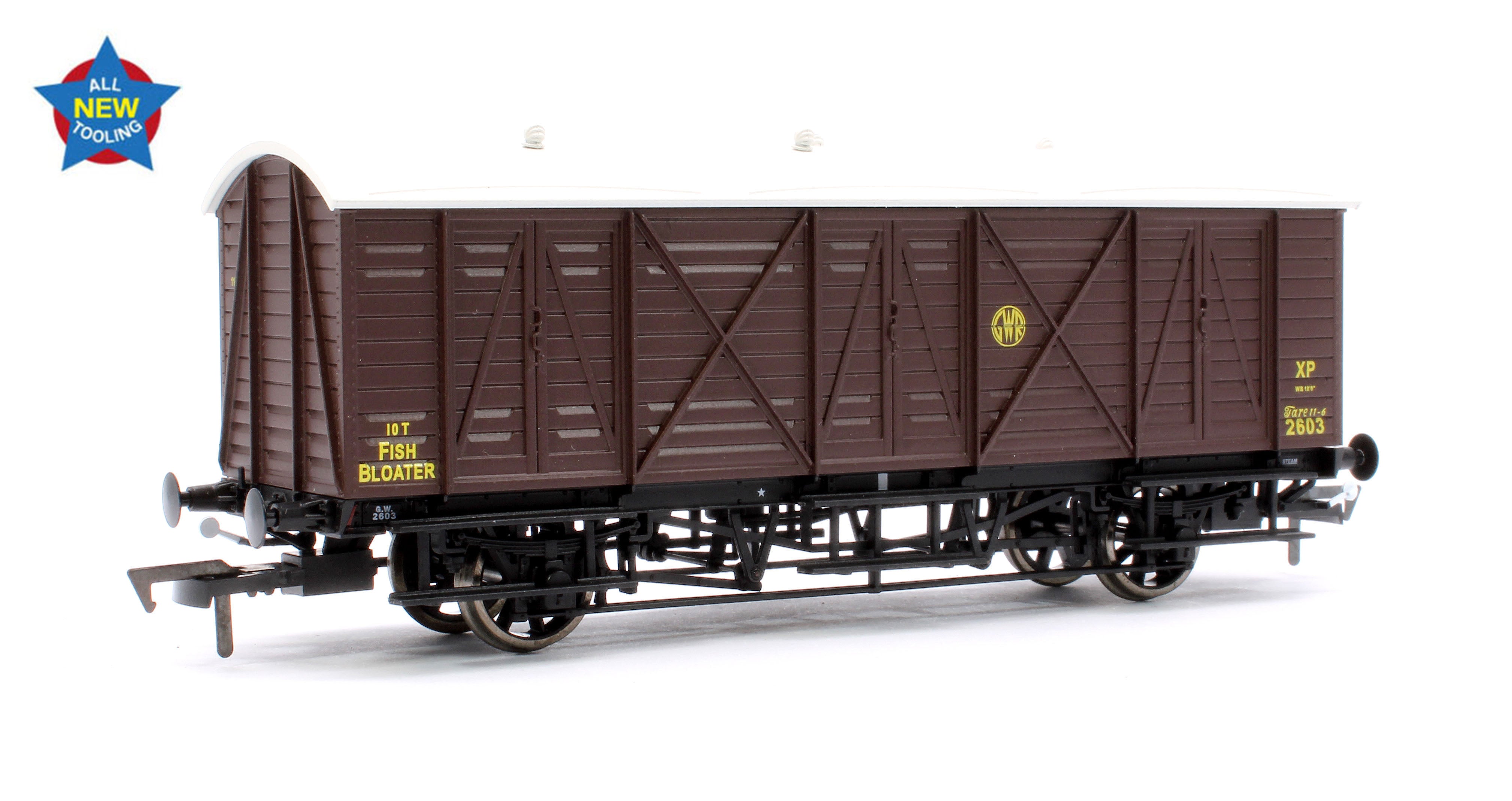 EFE Rail E87059 GWR 10T 'Bloater' Fish Van GWR Brown – Rails