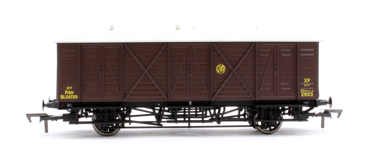EFE Rail E87059 GWR 10T 'Bloater' Fish Van GWR Brown (Shirtbutton) No ...