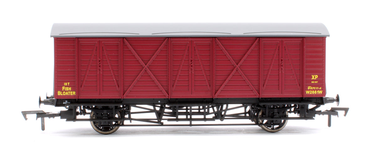 EFE Rail E87061 GWR 10T 'Bloater' Fish Van BR Crimson No. W2661W ...